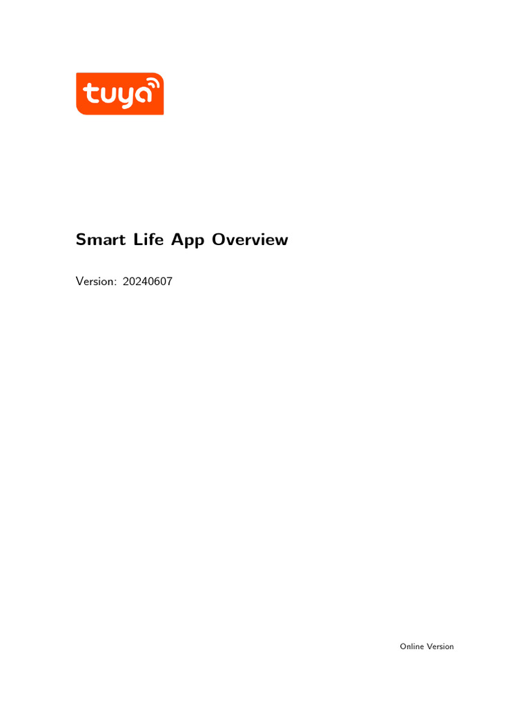 Smart Life App Overview - Tuya Developer Platform - Tuya Developer Platform | PDF | Mobile App | Ios