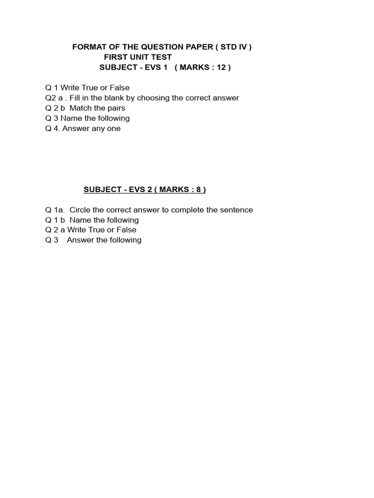 EVS 1 and 2 Paper Format | PDF