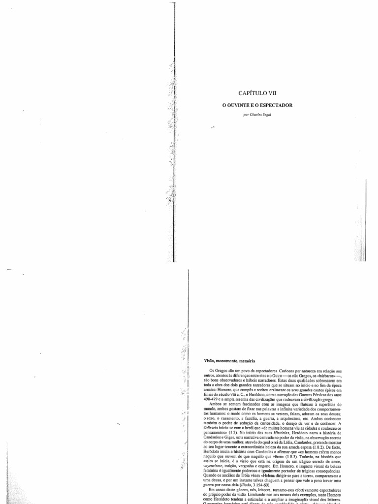 Jean-Pierre Vernant (O Homem Grego - Três Capítulos) | PDF