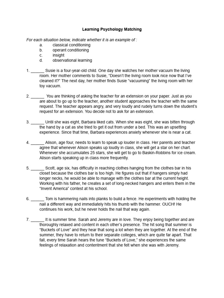 Learning and Reinforcement vs Punishment Matching | PDF | Classical ...