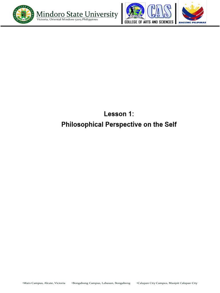 LESSON-1 | PDF | Philosophy Of Self | Soul