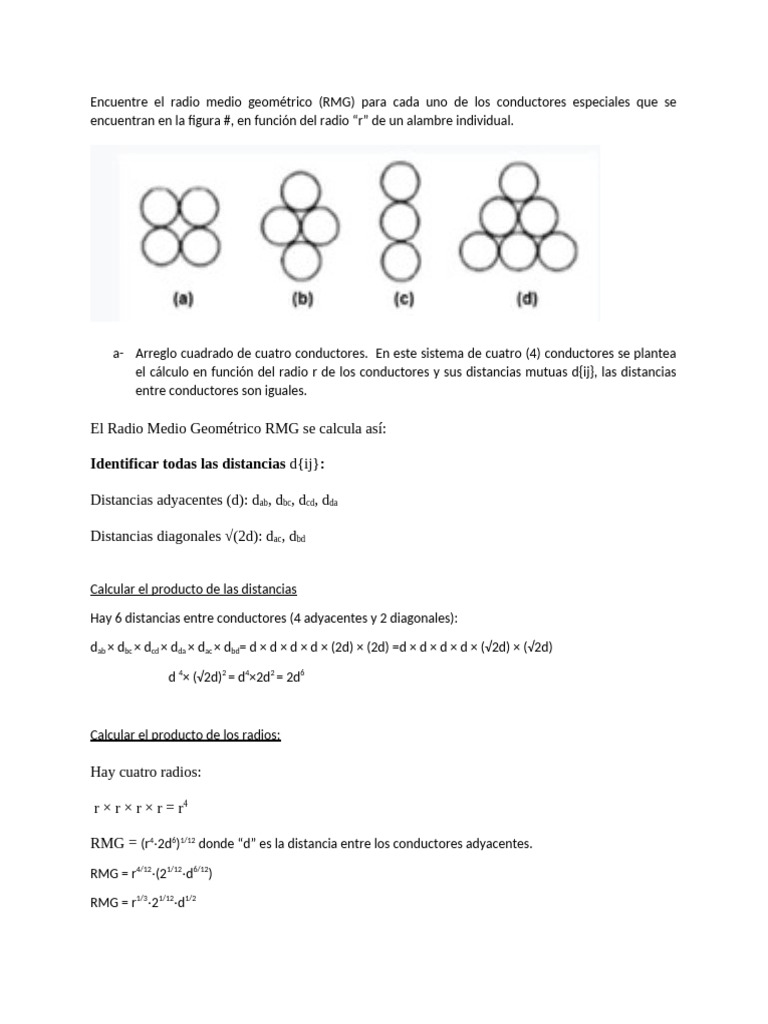 Cálculo del Radio Medio Geométrico RMG | PDF