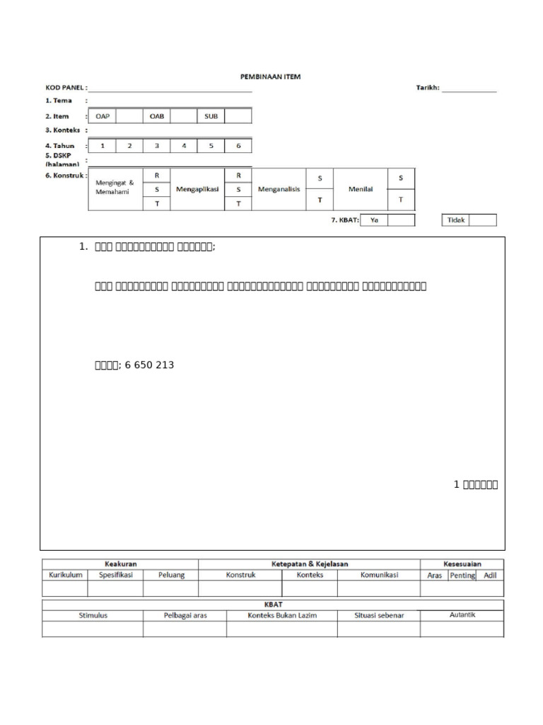 Jsi - Bina Item (Topi Kasut) | PDF