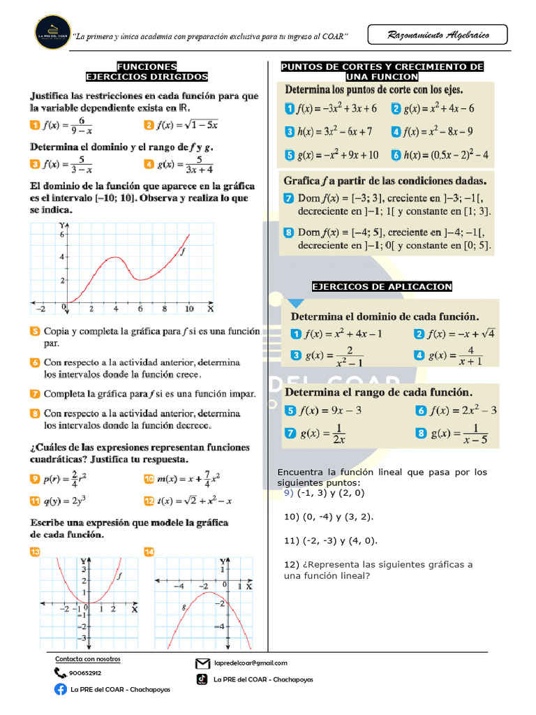 Ejercicios de Razonamiento Algebraico COAR | PDF