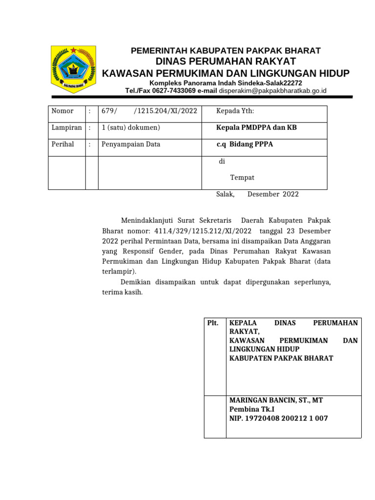 BALASAN SURAT PMD | PDF