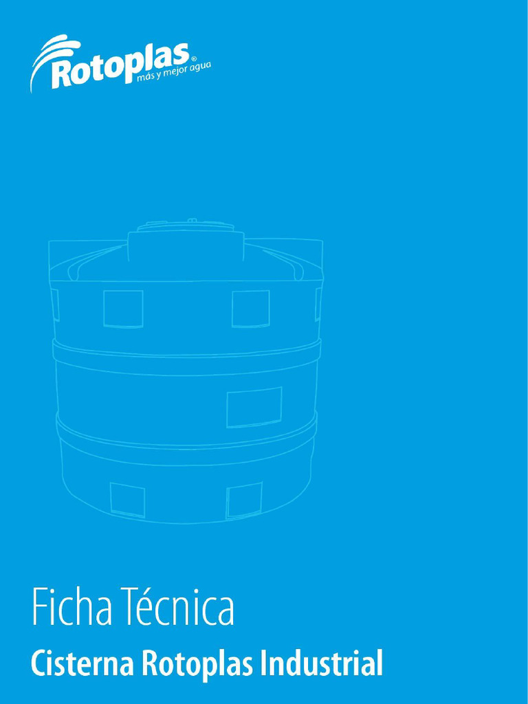 Ficha Técnica de La Cisterna Industrial Rotoplas | PDF | Agua