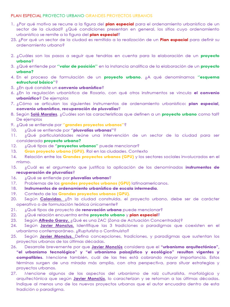 Preguntas Juntas | PDF | Urbanismo | Infraestructura