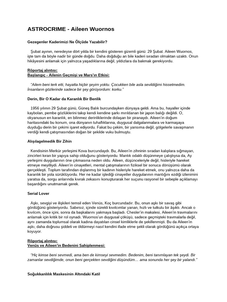 Aileen Wuornos | PDF