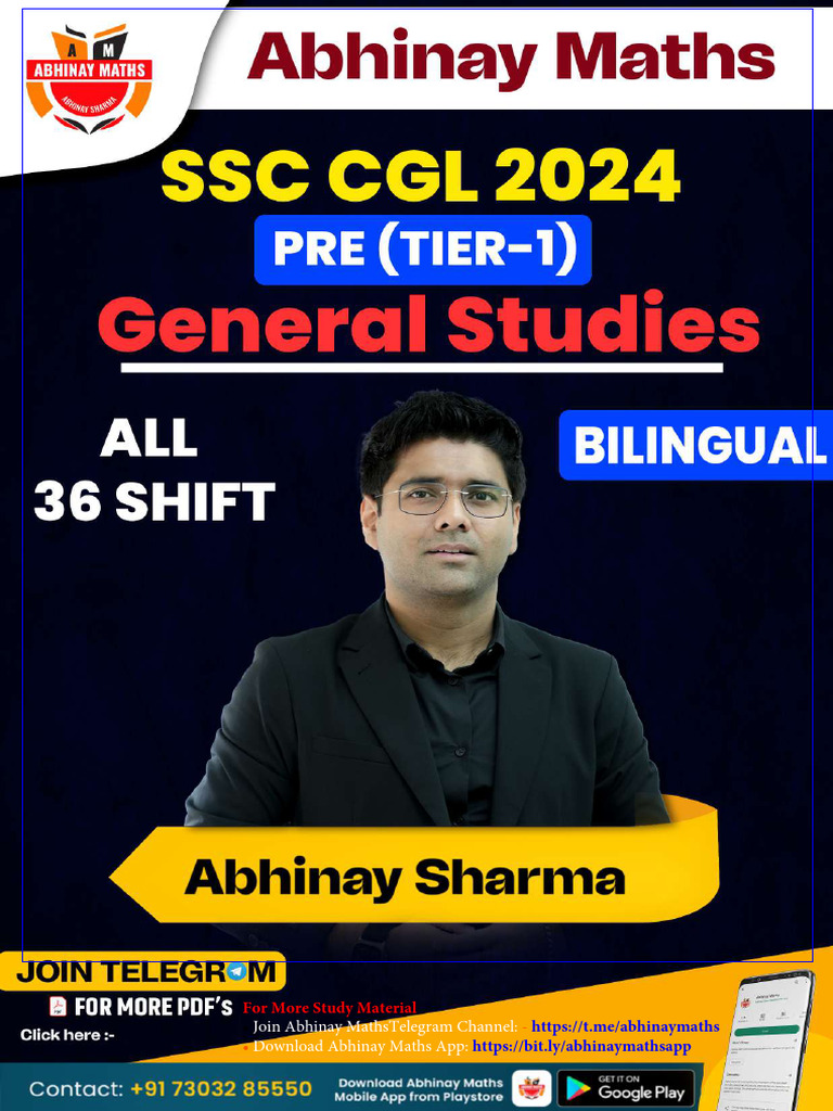 SSC CGL 2024 GS by Abhinay Maths | PDF