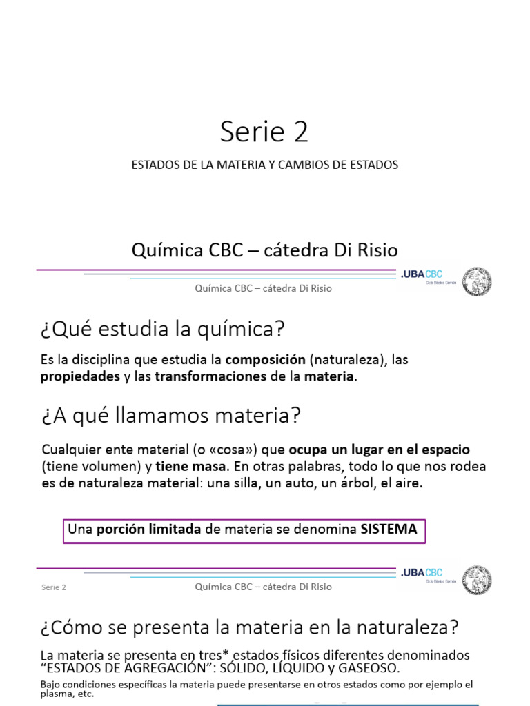 Estados de La Materia Química Di Risio | PDF | Importar | Calor