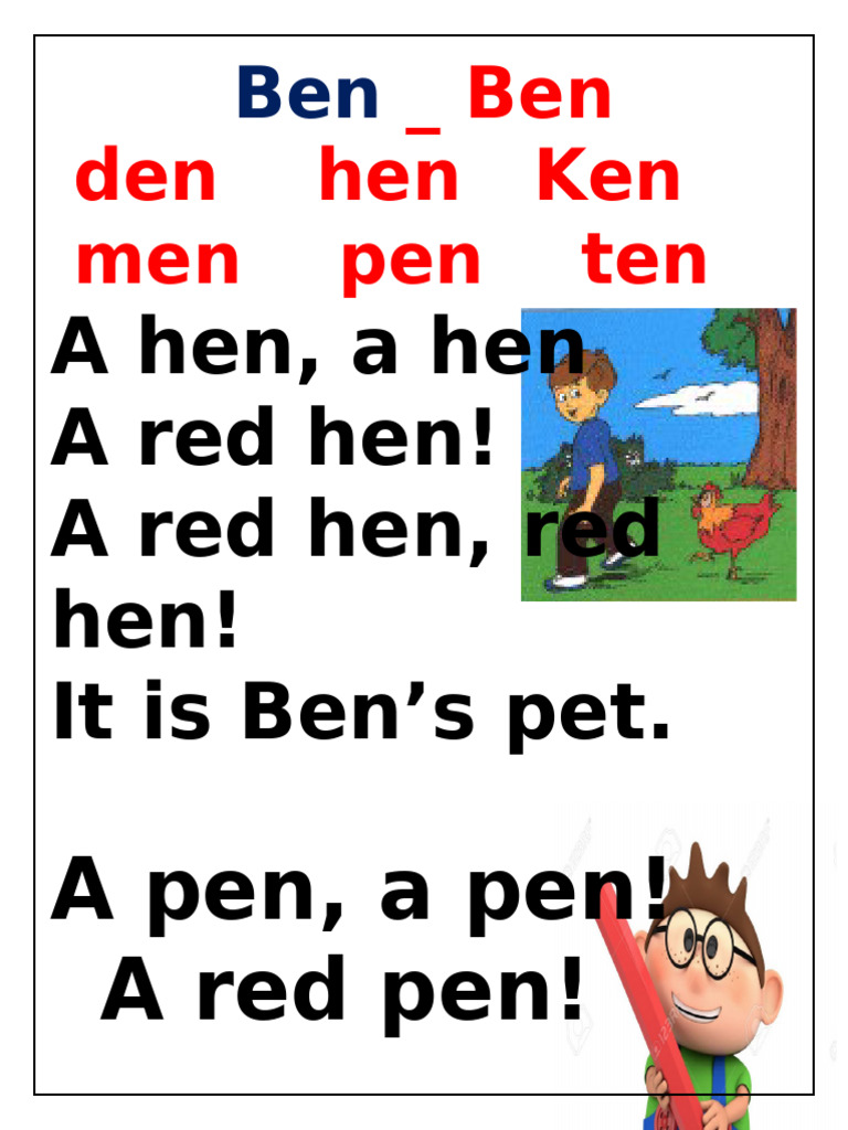 Ben and Ken's Red Hen Adventure | PDF