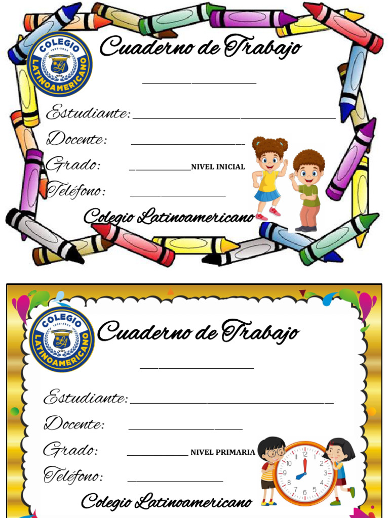 Caratulas de Cuadernos 25 | PDF