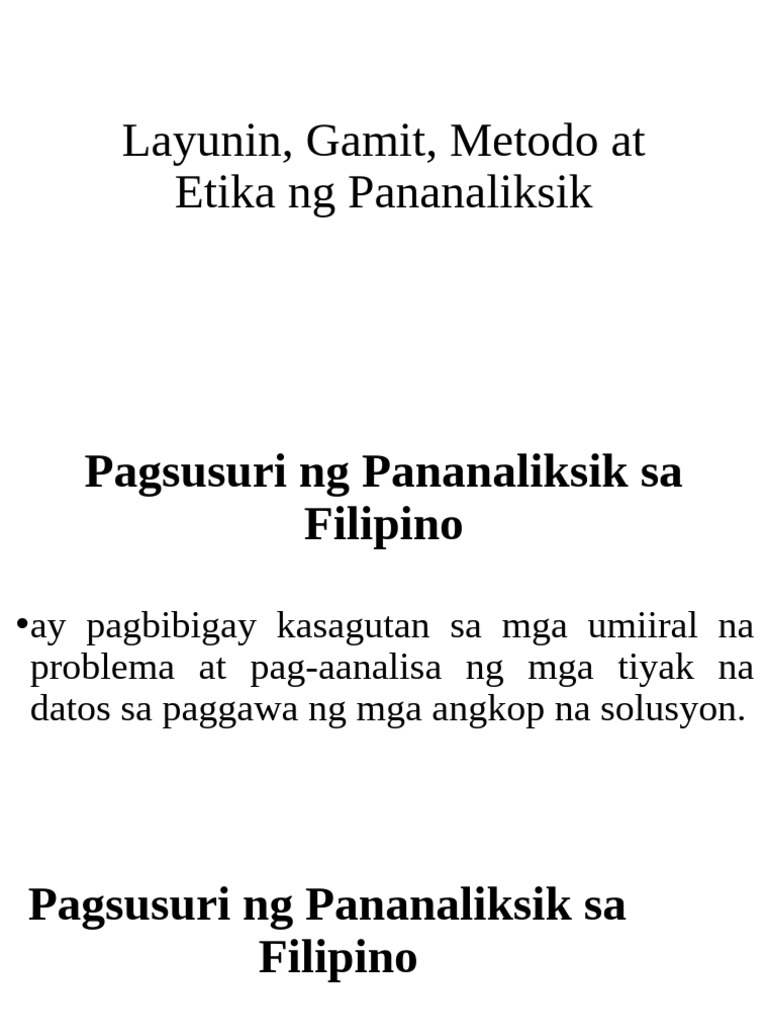 Layunin, Gamit, Metodo at Etika Ng | PDF Layunin, Gamit, Metodo at Etika Ng | PDF