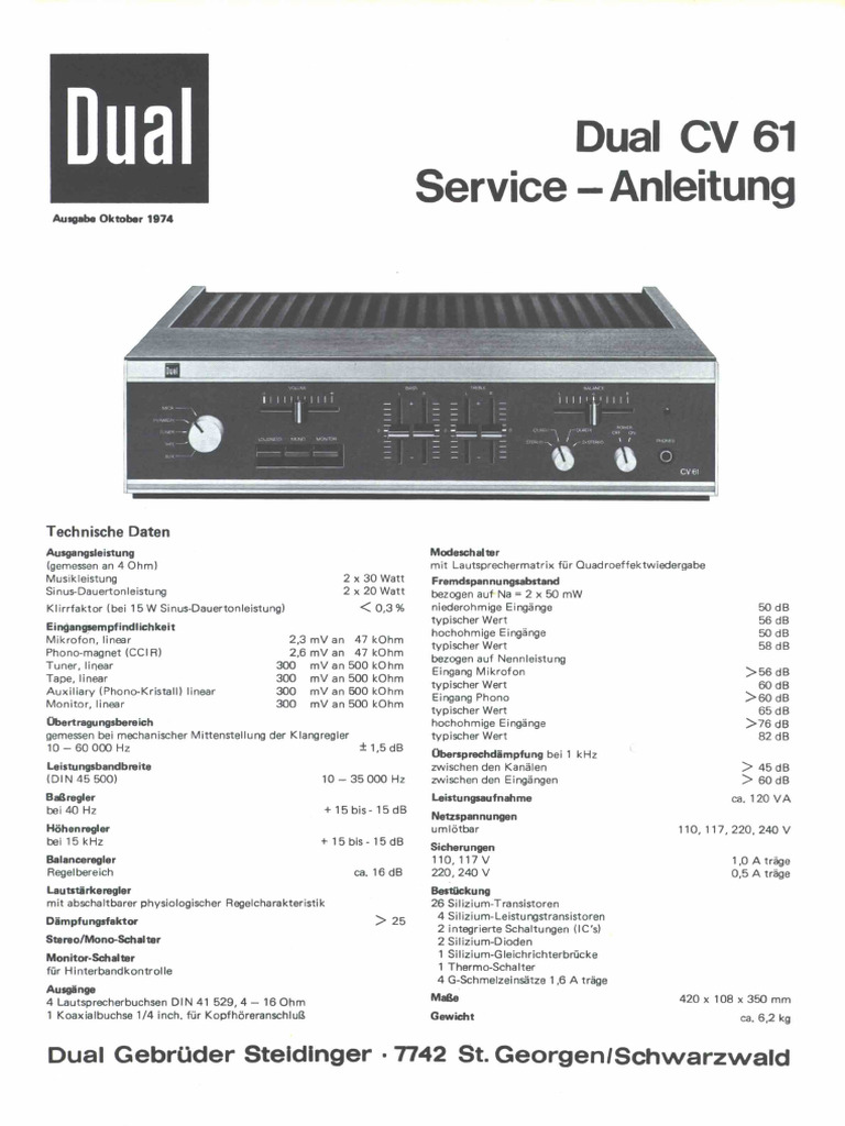 Dual cv61 SM de | PDF