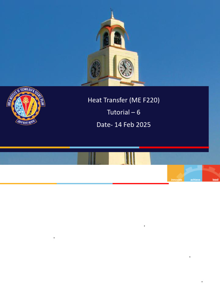 Heat Transfer - Tutorial 6 2025 | PDF | Heat Transfer | Chemical ...