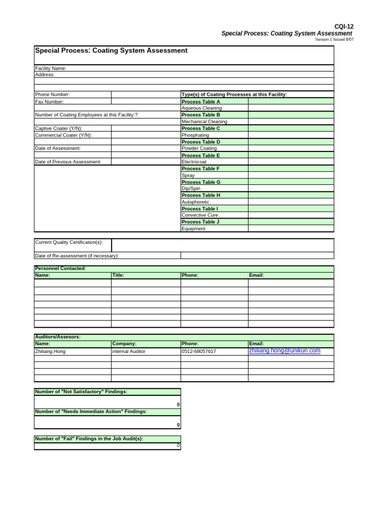 Cqi 12 | PDF | Specification (Technical Standard) | Audit