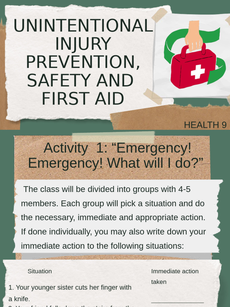 5.HEALTH-UNINTENTIONAL INJURY PREVENTION, SAFETY AND first aid | PDF ...