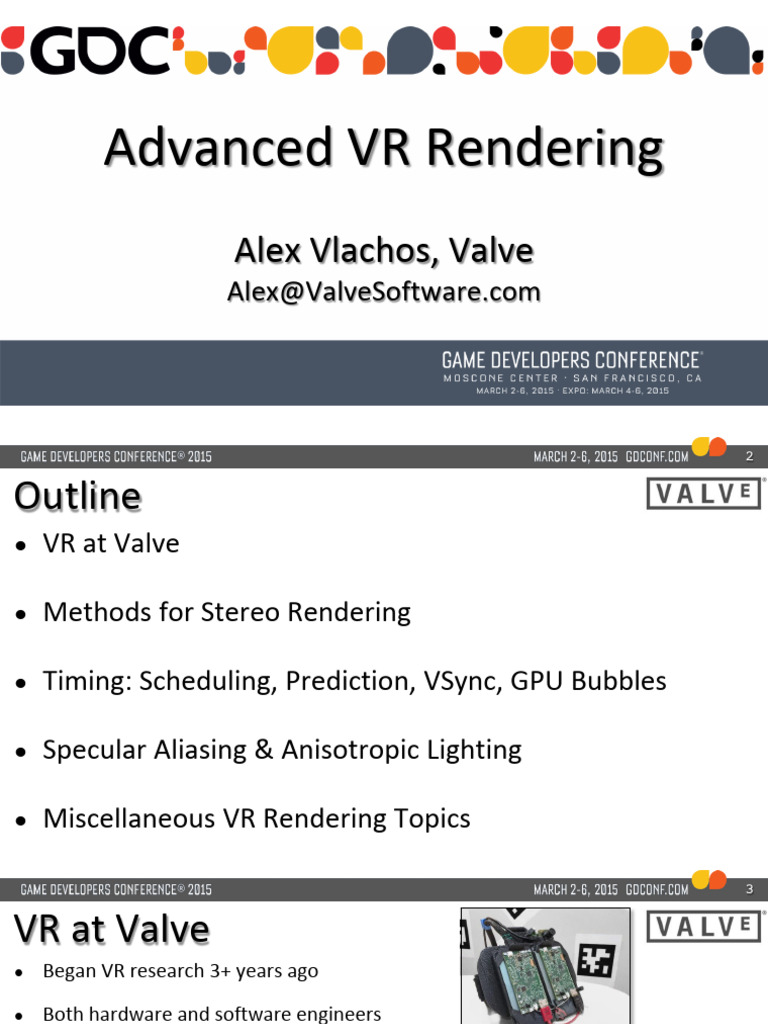Alex Vlachos Advanced VR Rendering GDC2015 | PDF | Rendering (Computer ...