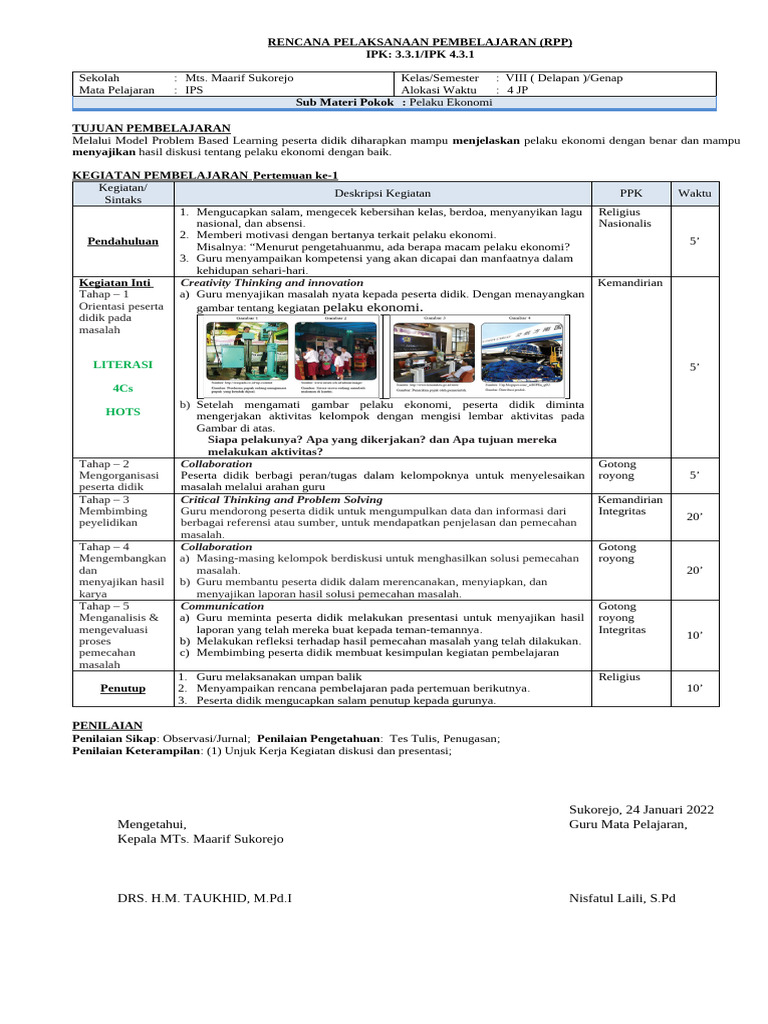 RPP Ips 8 22-23 Genap | PDF