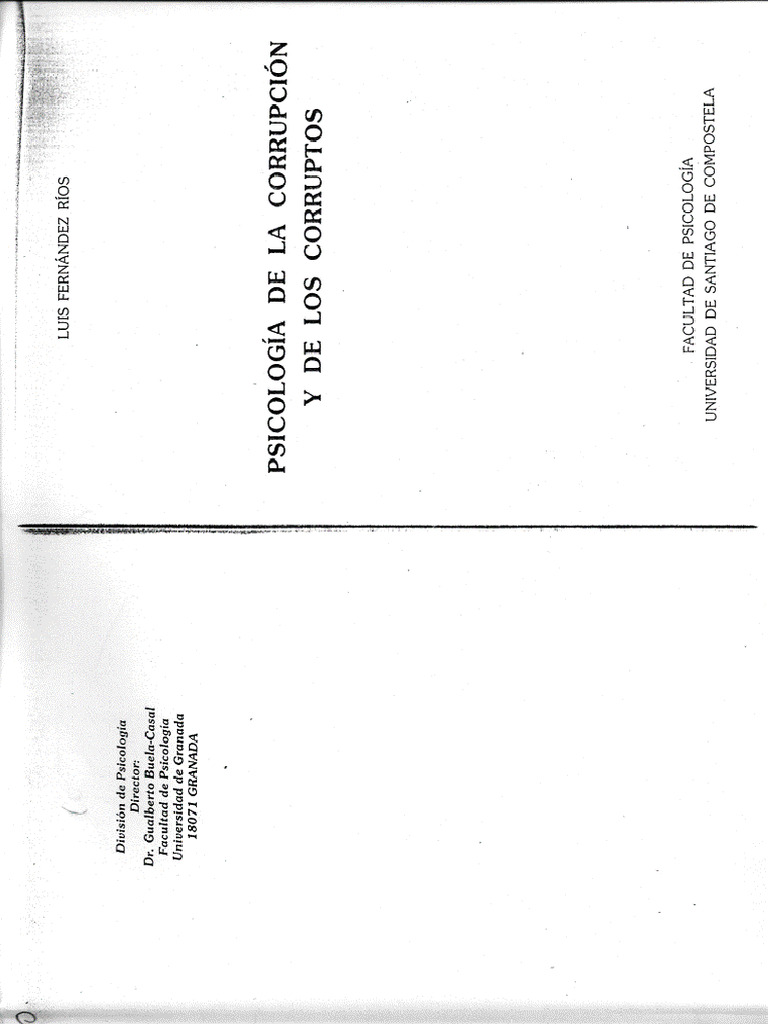 Psicolog A de La Corrupci N y Los Corruptos Cap 1 y 6 | PDF