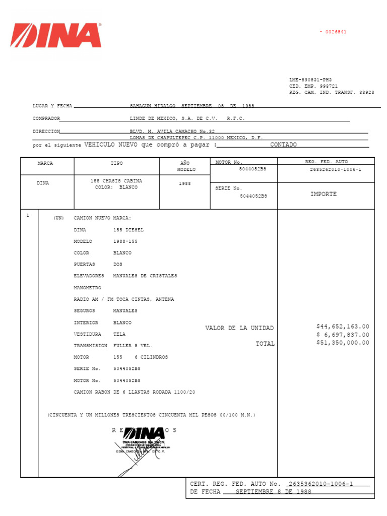 Venta de Camión DINA 155 Diesel 1988 | PDF | Camión | Vehículos