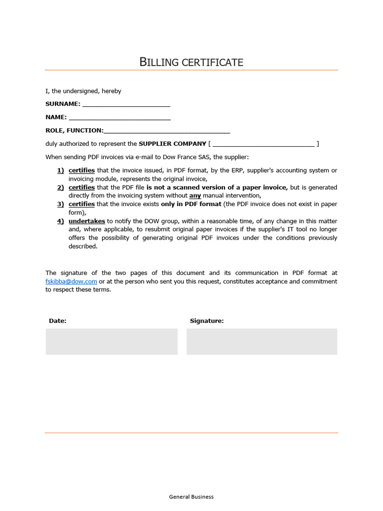 913-00025-01-dow-france-billing-certificate-form | PDF