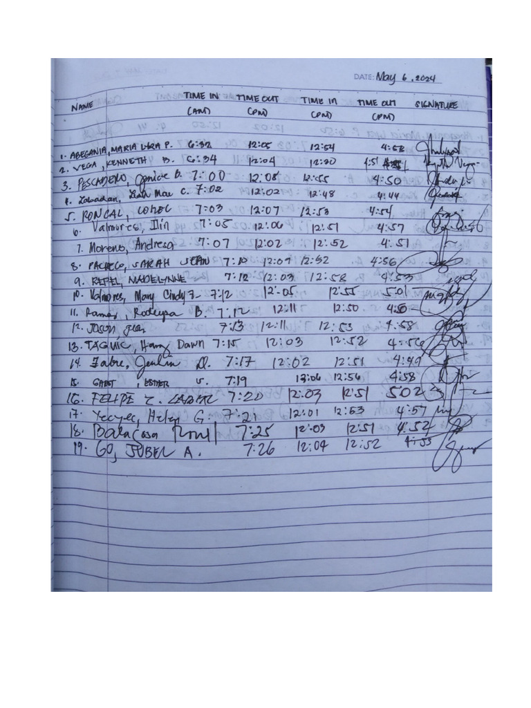 DTR Logbook | PDF