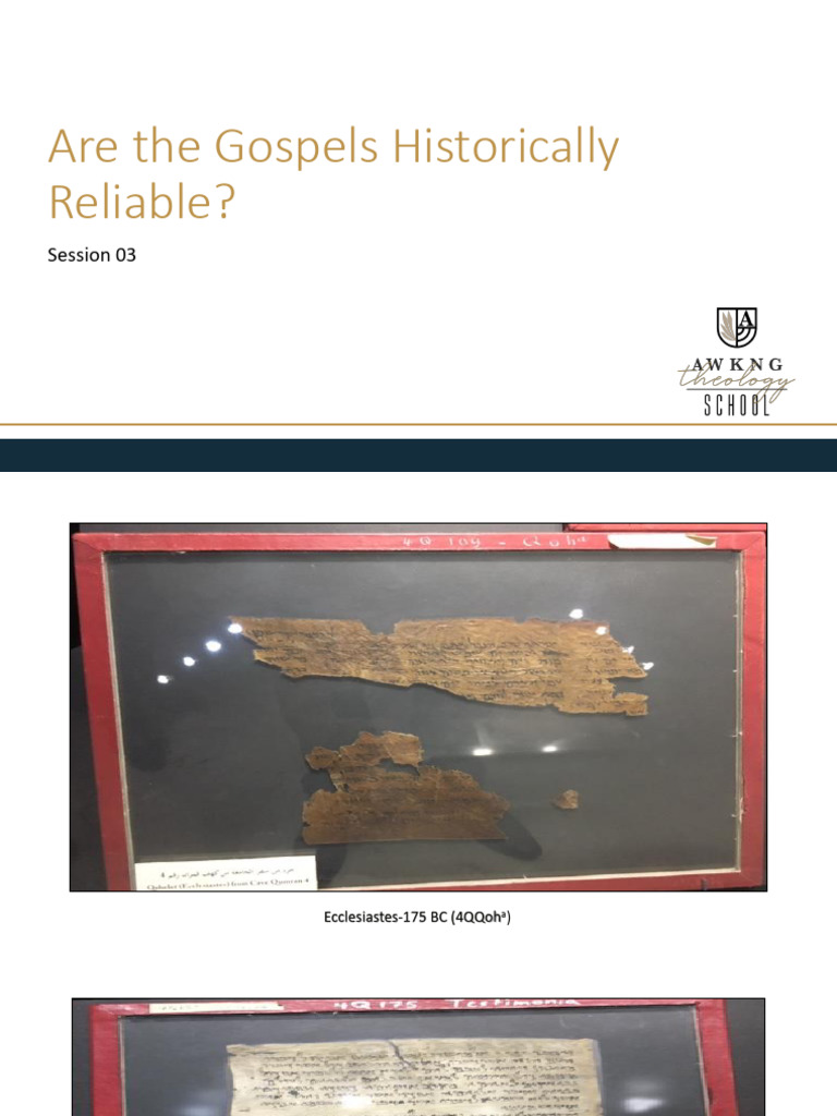 Historical Reliability of the Gospels | PDF | Gospel Of Mark | Paul The ...