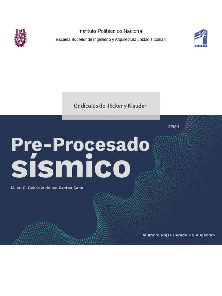 Ondículas en Sismología: Ricker y Klauder | PDF | Olas | Sismología
