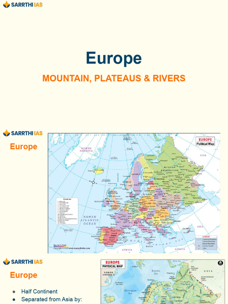 Mapping - Europe P1 | PDF | Europe | Mountains