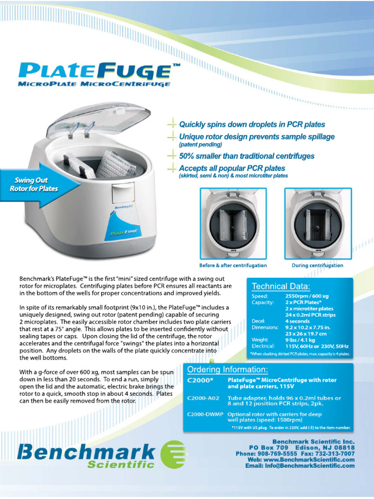 C2000 PlateFuge Brochure HR EM | PDF