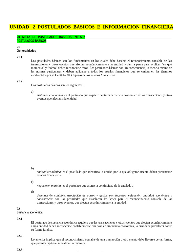 Meta 2.1 Postulados Basicos Okok 2 | PDF | Contabilidad | Estado financiero
