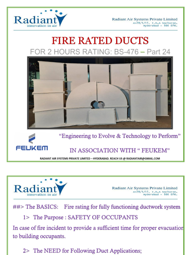 Understanding of - FIRE RATED DUCTS | PDF | Duct (Flow) | Fires