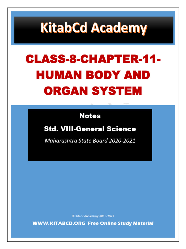 Ch11 Kitabcd Class 8 MSBHSE Science Notes | PDF | Vein | Respiratory Tract