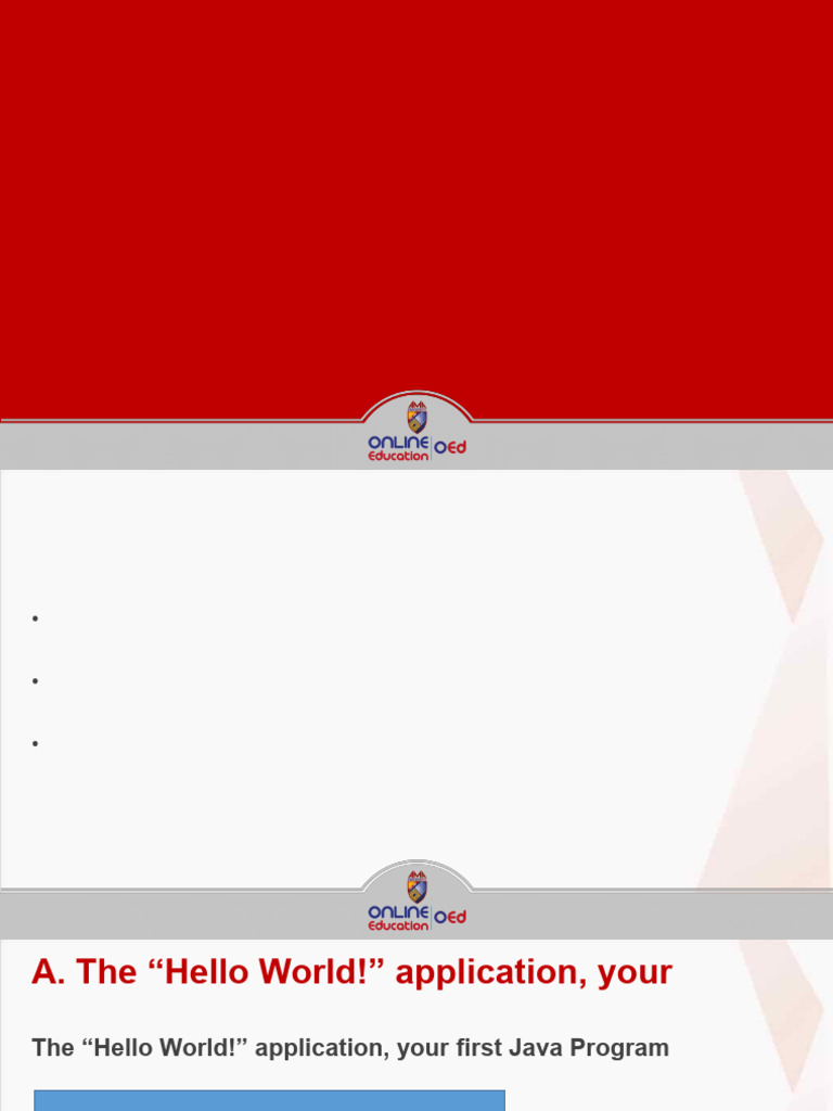 W2-Presentation-Getting To Know The Programming Environment | PDF | Java (Programming Language ...