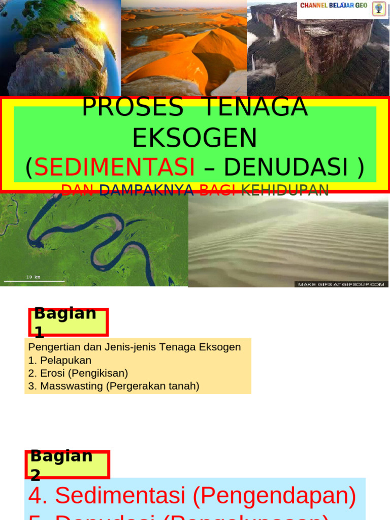 1. 6. Proses Tenaga Eksogen (Sedimentasi Dan Denudasi) | PDF