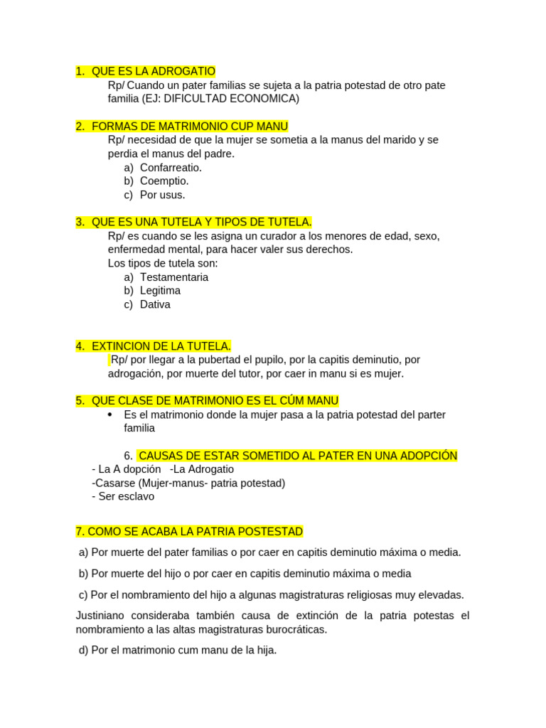 Derecho Familiar y Civil Romano | PDF | Matrimonio