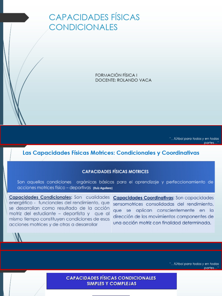 TEMA 4 CAPACIDADES FÍSICAS CONDICIONALES | PDF | Asociación de Futbol ...