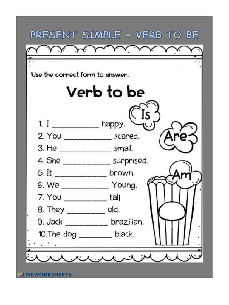 Worksheet_Verb to be_Kids | PDF