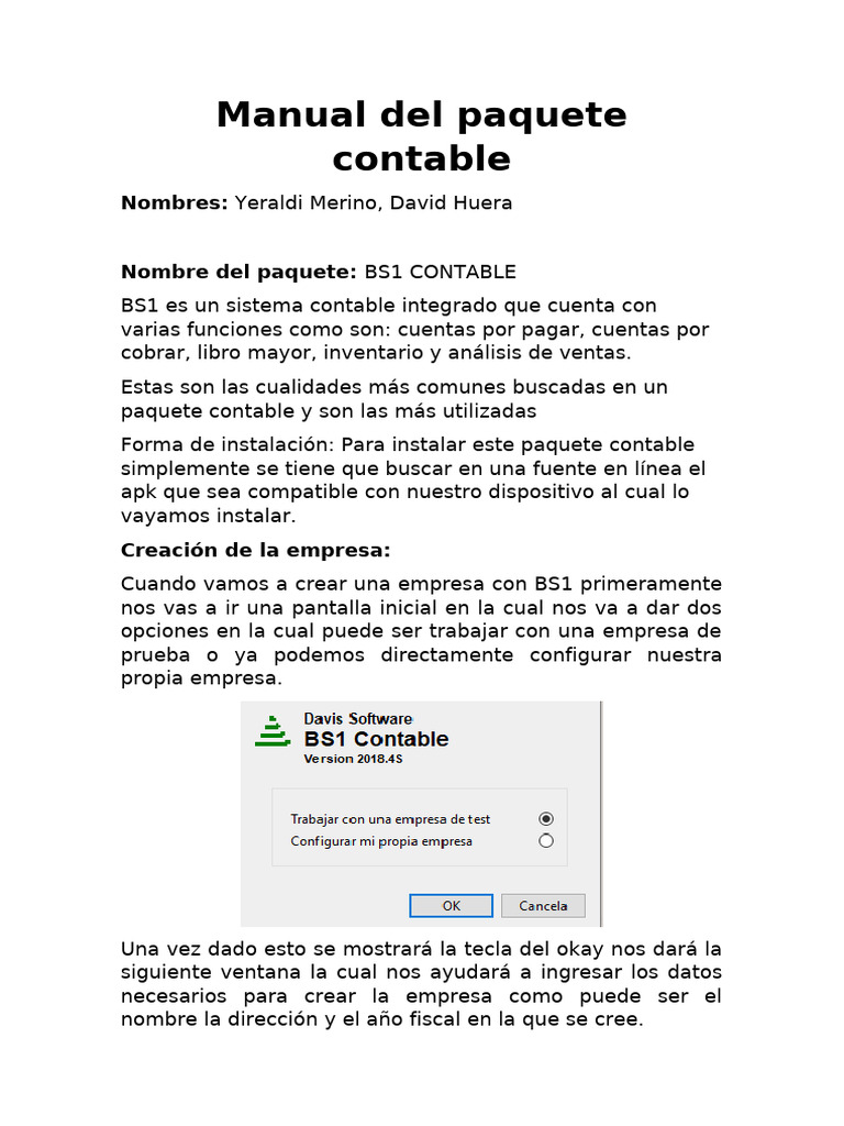 Manual de BS1 Contable | PDF | Contabilidad | Informática