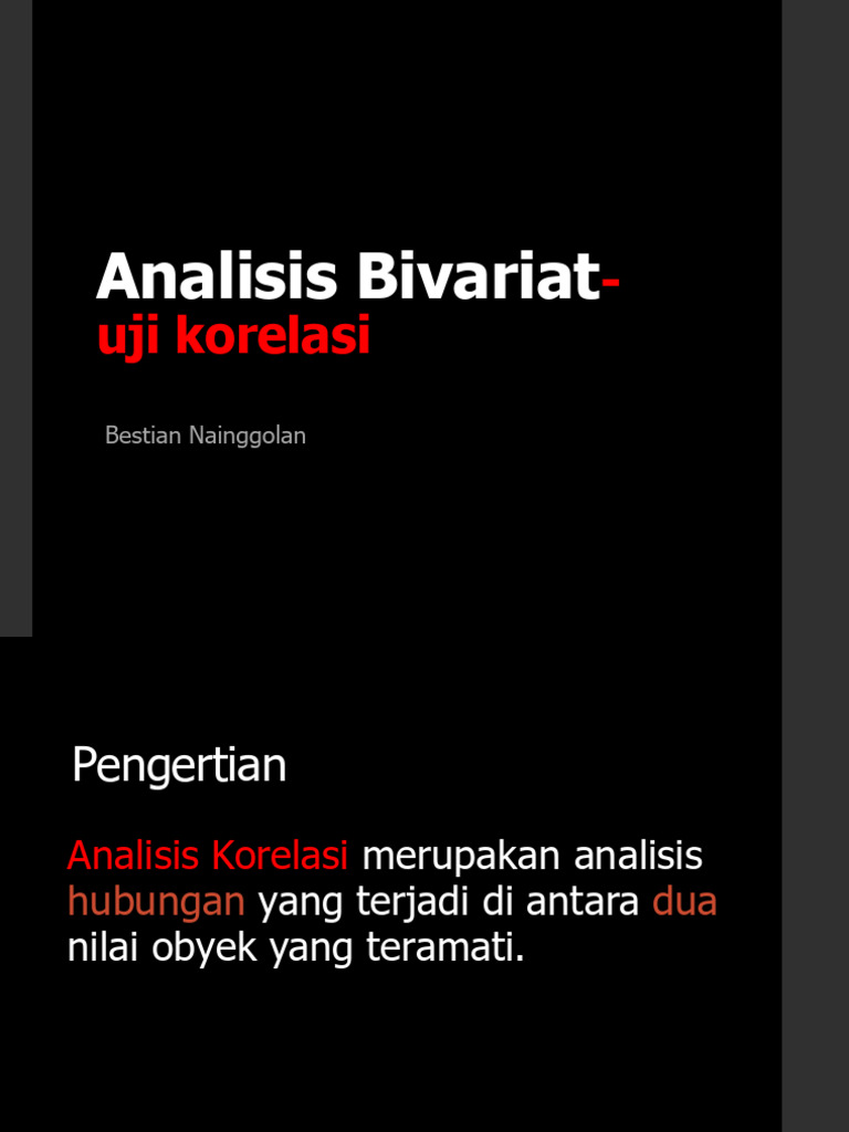 Analisis Bivariat Uji Korelasi - Latihan SPSS 2023 | PDF