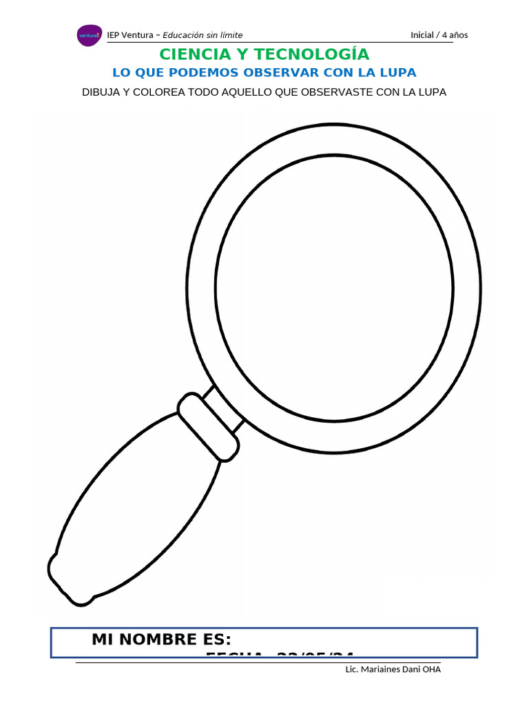 Fichas 22 de Mayo - Lo Que Podemos Observar Con La Lupa | PDF