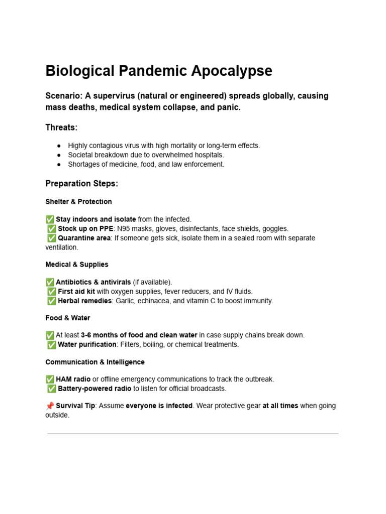 Pandemic Preparedness Guide | PDF