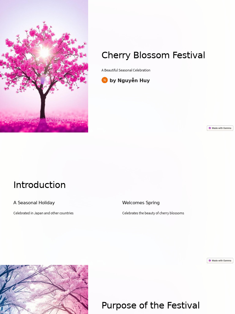 Cherry Blossom Festival Celebration Guide | PDF