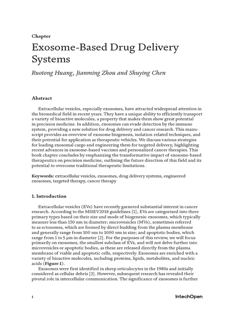Exosome Loading for Targeted Therapies | PDF | Cell Membrane | Transfection