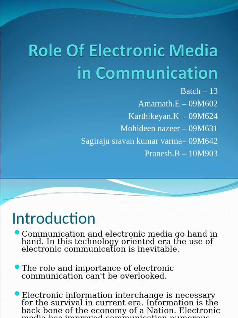 Electronic Communication Overview | PDF | Telephone | Telecommunications