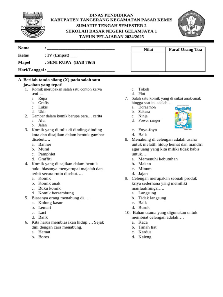 Seni Rupa STS 2 2024-2025 Ipad Fix | PDF