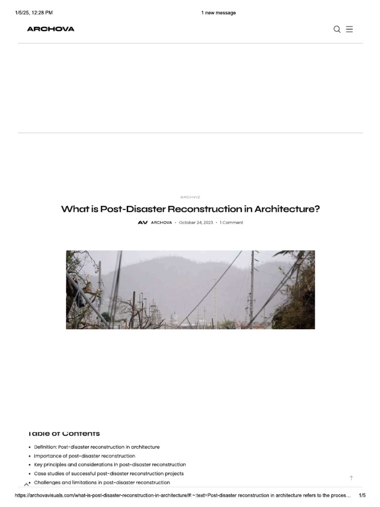 Post Disaster reconstruction architecture | PDF