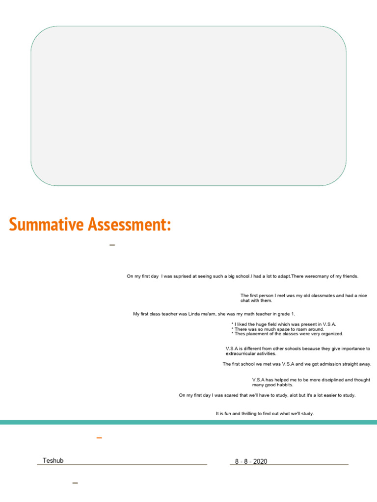 Summative Assessment | PDF | Learning