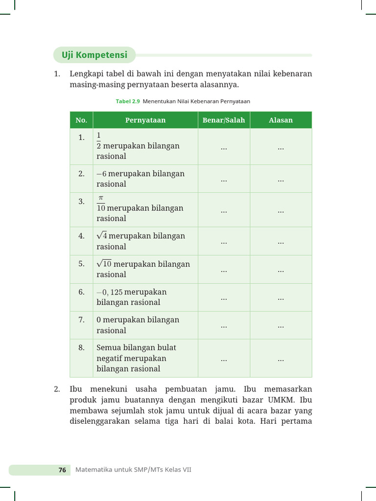 Matematika BS KLS VII 98 | PDF